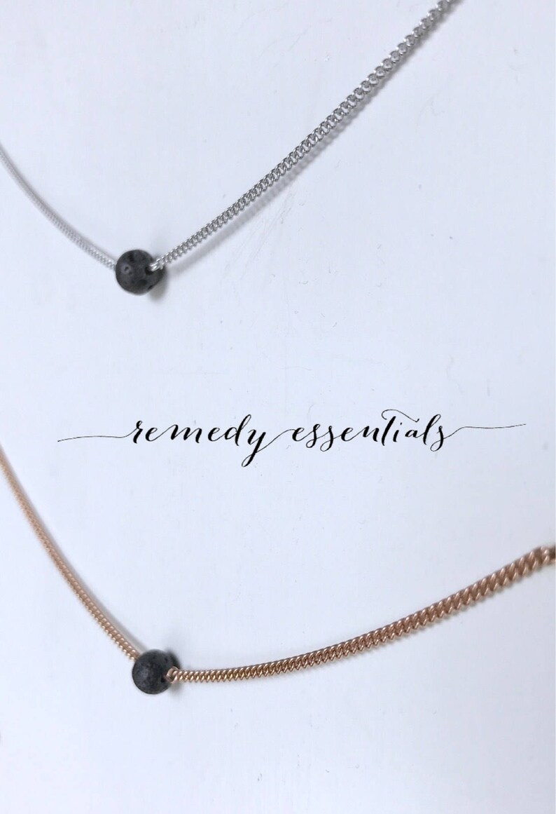 Unwaxed Lava Stone Choker Single Lava Necklace in Rose Gold | Etsy