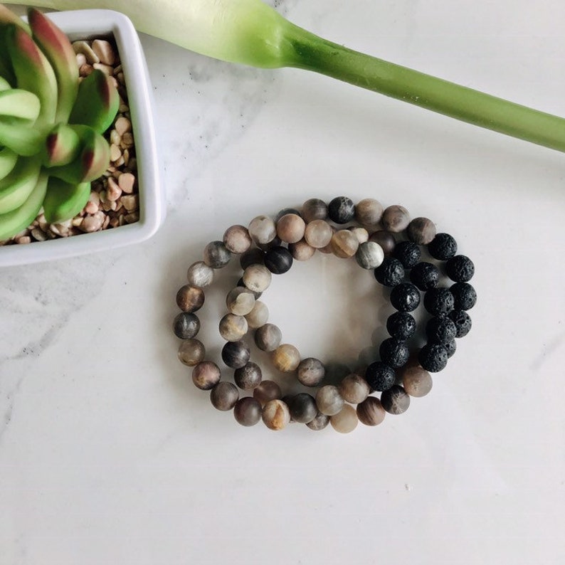 Gift Set Gemstone Aromatherapy Diffuser Bracelet & 10ml | Etsy