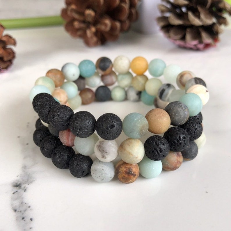 Gift Set Gemstone Aromatherapy Diffuser Bracelet & 10ml | Etsy