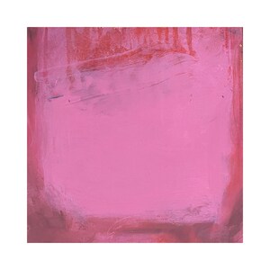 Pink Oil Painting, Original, Abstract, Small, Square Shape, Decor ...