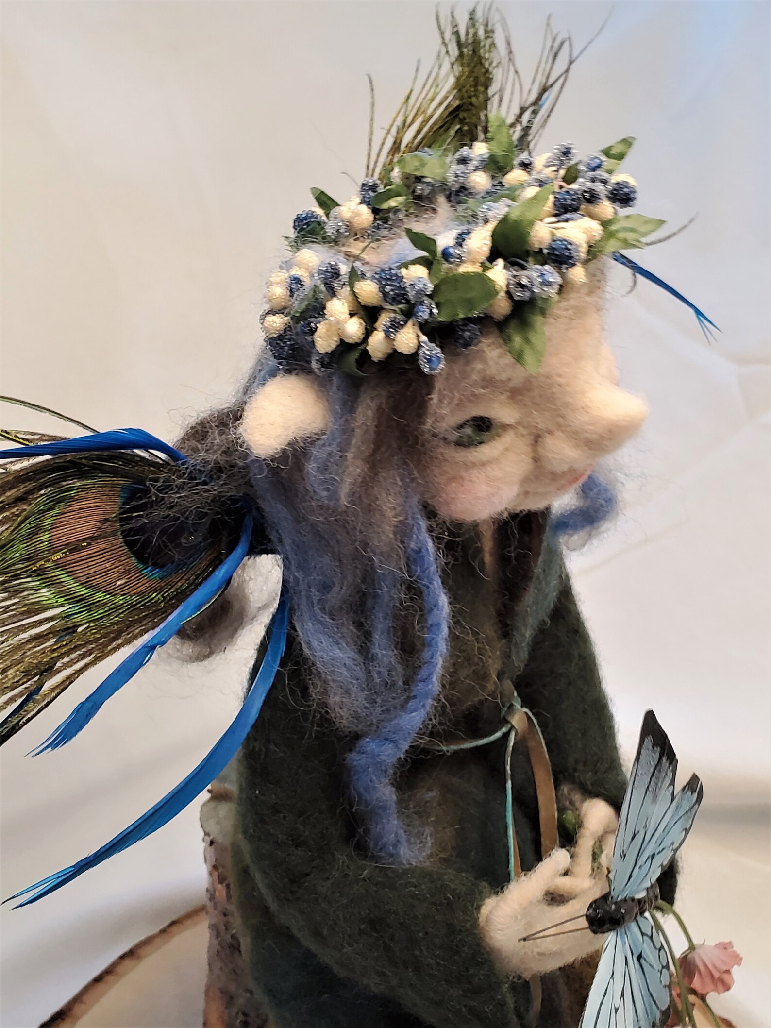 SOLD Needle Felted Woodland Fairy Forest Sprite Figure - Etsy