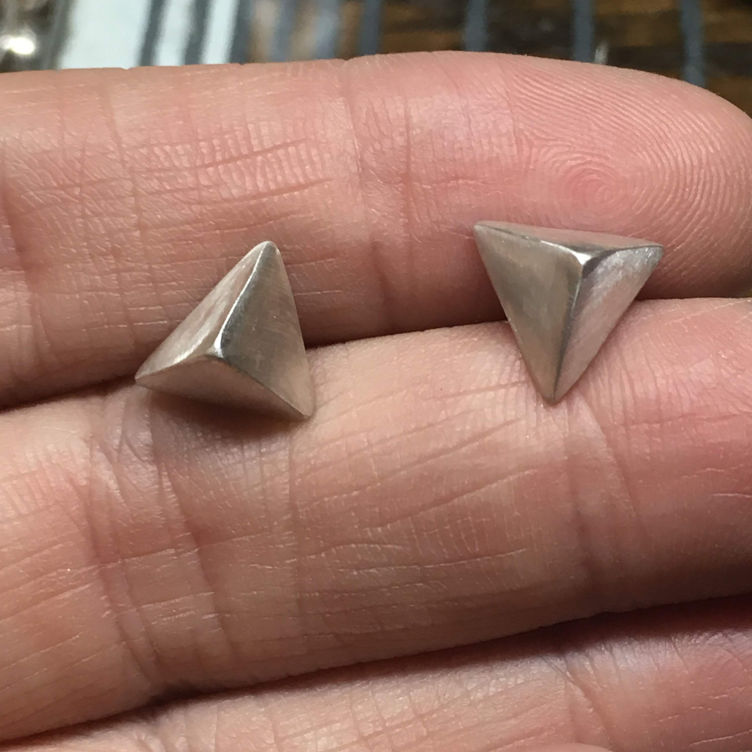3-sided Pyramid Studs - Etsy