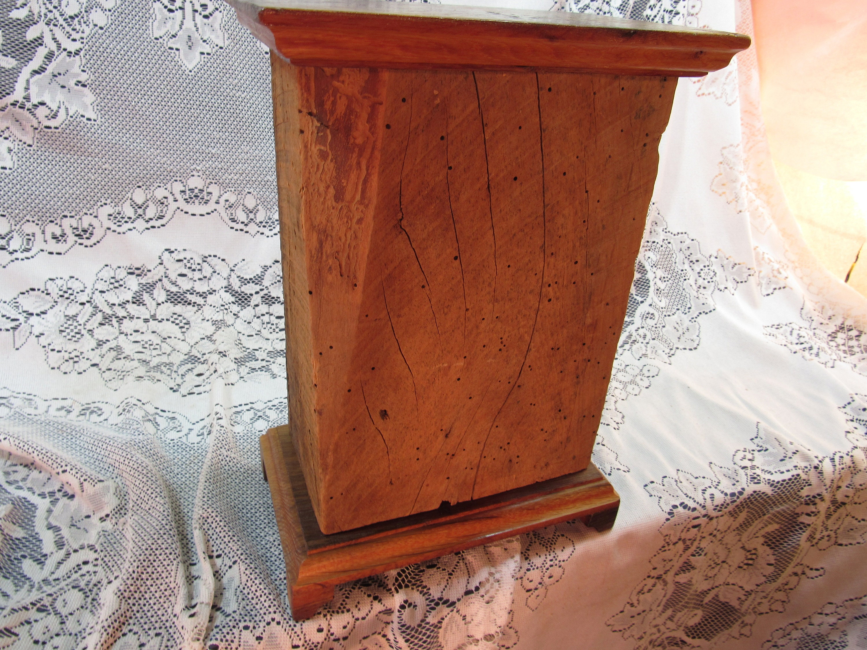 Magnificent Massive Mantle Clock From 1800's Wormy Chestnut Barn Beams ...