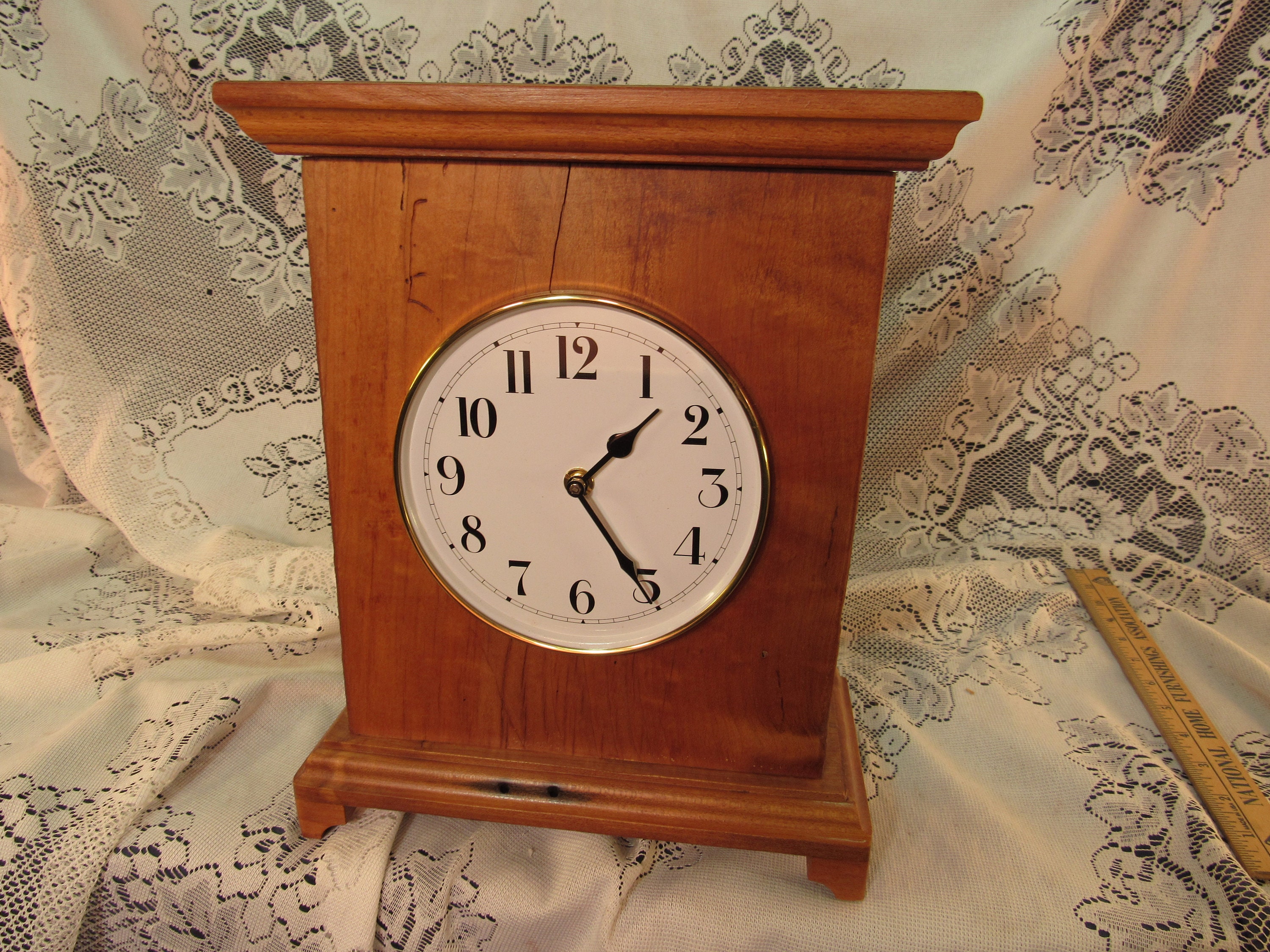 Mantle Clock From 1830's Chestnut Barn Beams,sku157,perfect Gift for a ...