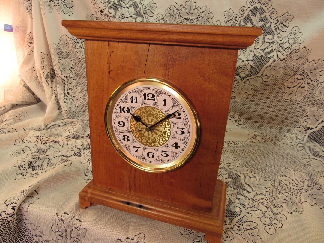 Mantle Clock From 1830's Chestnut Barn Beams,sku157,perfect Gift for a ...