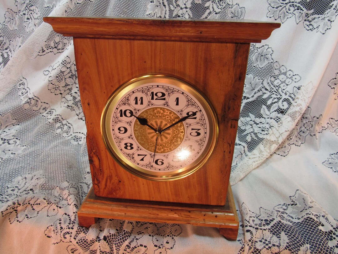 Massive Rustic Mantle Clock From 1800's Wormy Chestnut Barn Beams ...