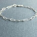 Sterling Silver Chain Bracelet Silver Rectangle Link Chain - Etsy