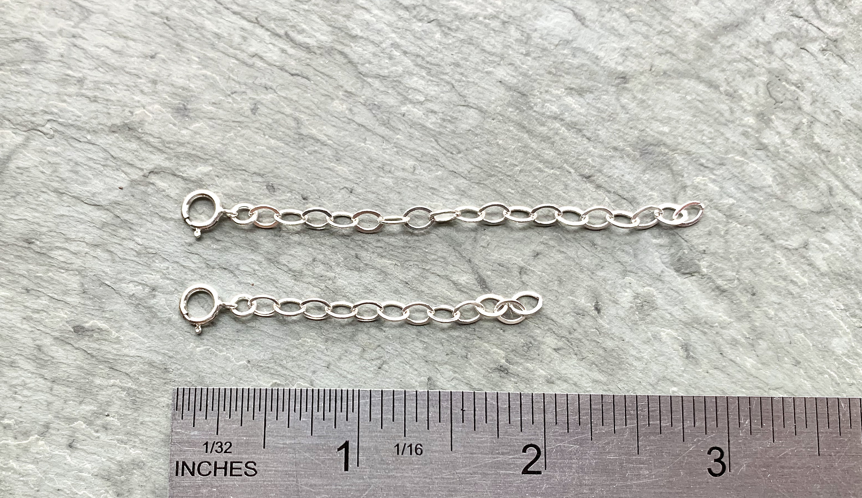 Sterling Silver Extender Chain Necklace Extender Make - Etsy