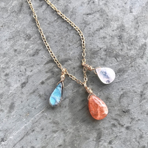 Cluster Necklace - Etsy