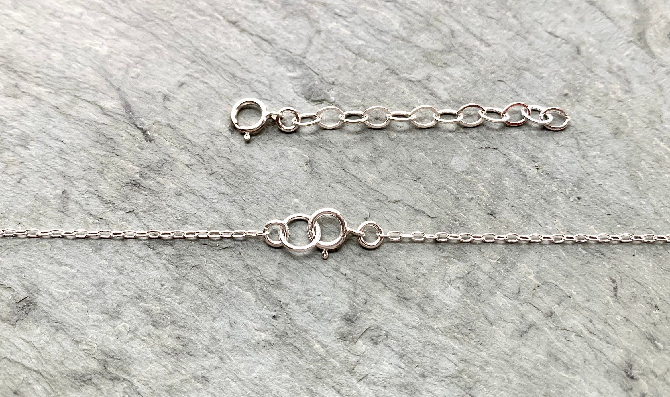 Sterling Silver Extender Chain Necklace Extender Make - Etsy