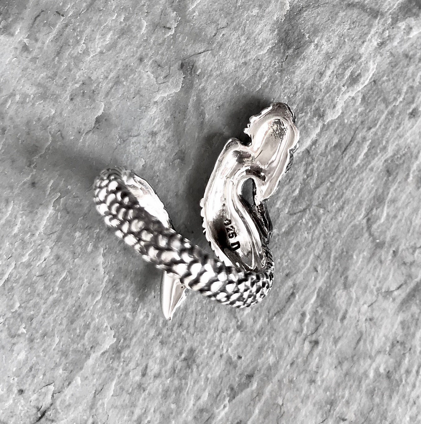 Sterling Silver Mermaid Ring Mermaid Jewelry Adjustable - Etsy