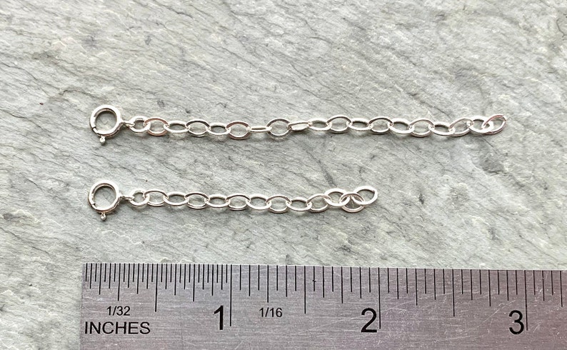 Sterling Silver Extender Chain Necklace Extender Make - Etsy