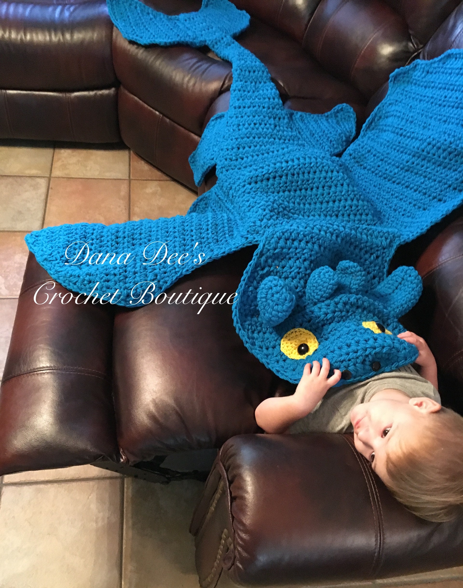 Friendly Dragon Blanket Pattern - Etsy