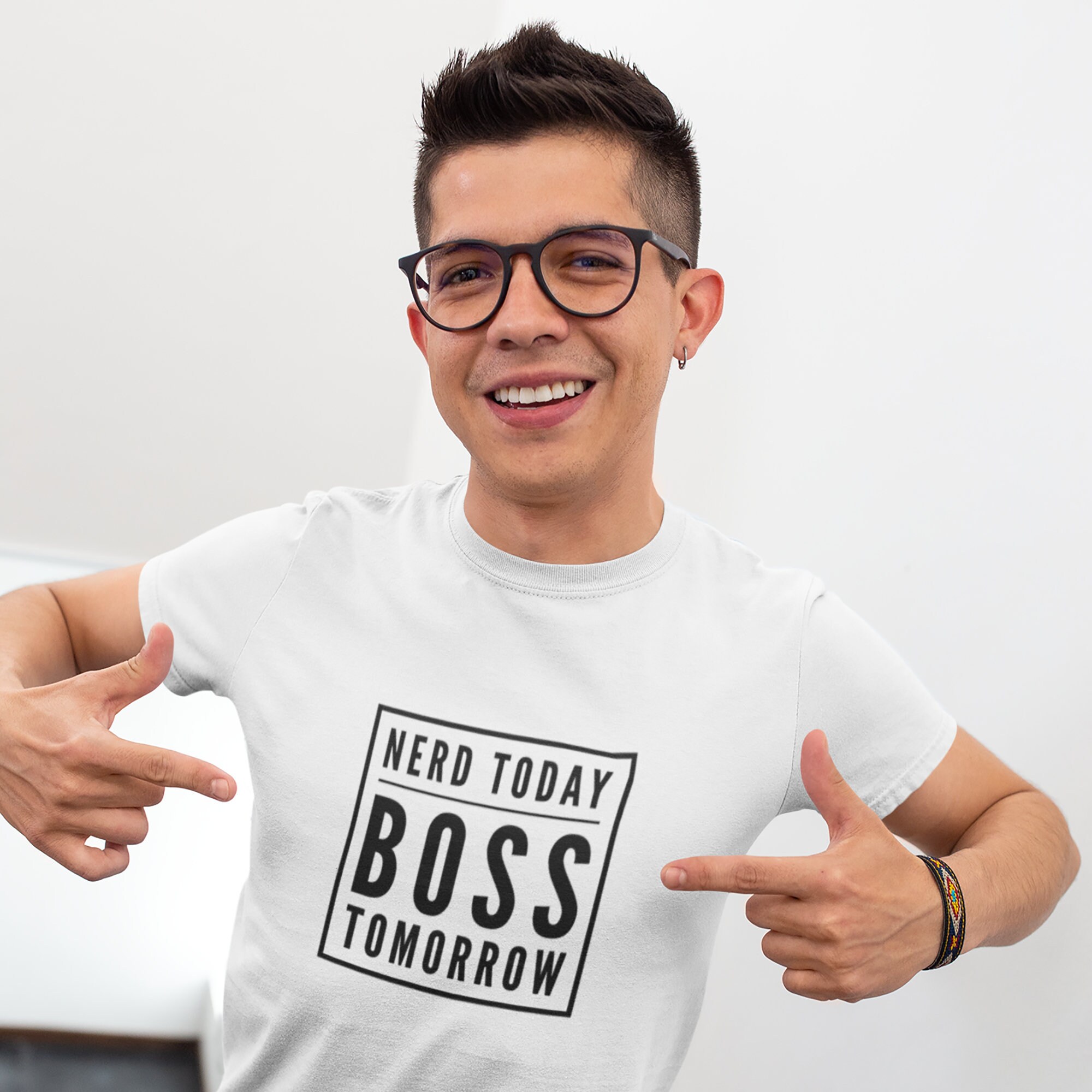 Nerd Today Boss Tomorrow Graphic Tee Gift Men Women | Etsy