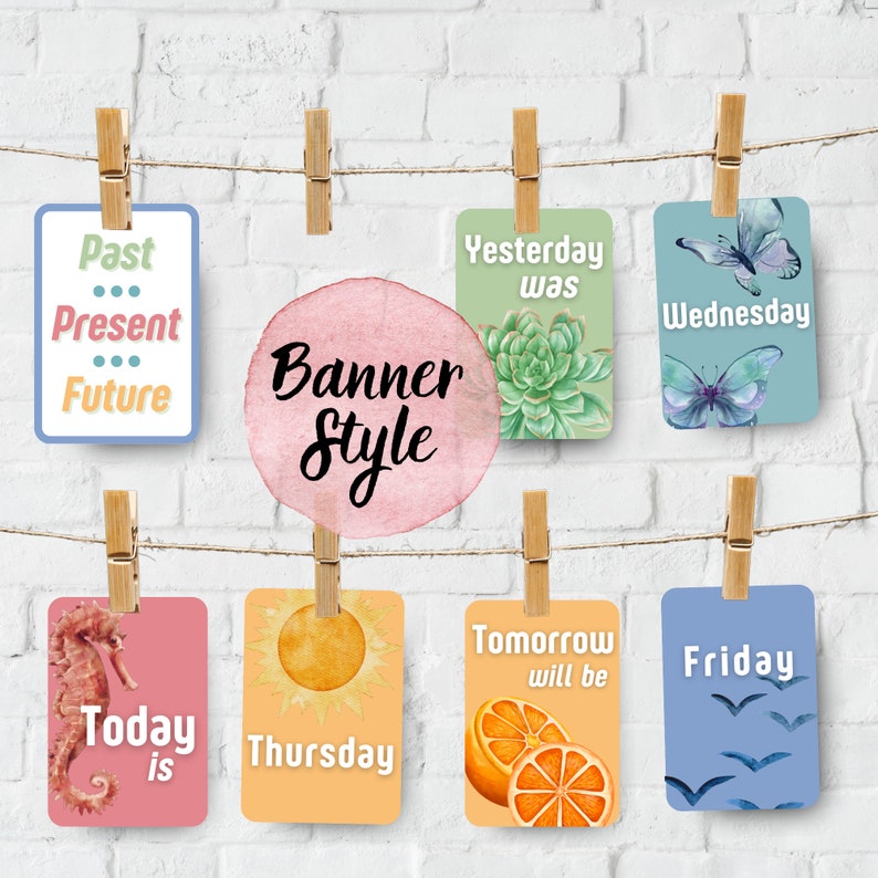 Days of the Week Flashcards Instant Download Prints English Learning ...