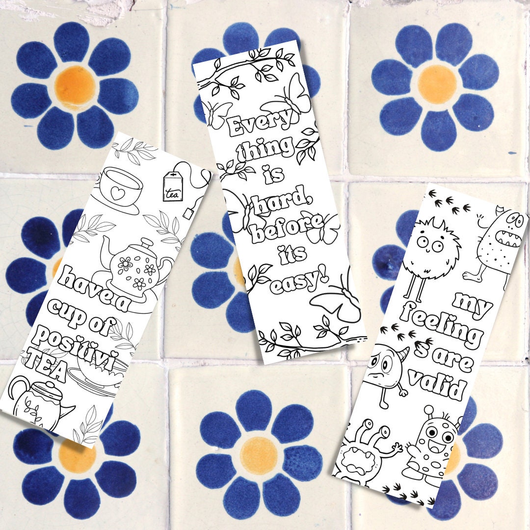 Mental Health Bookmarks Coloring Book Pages for Mental Health Matters ...