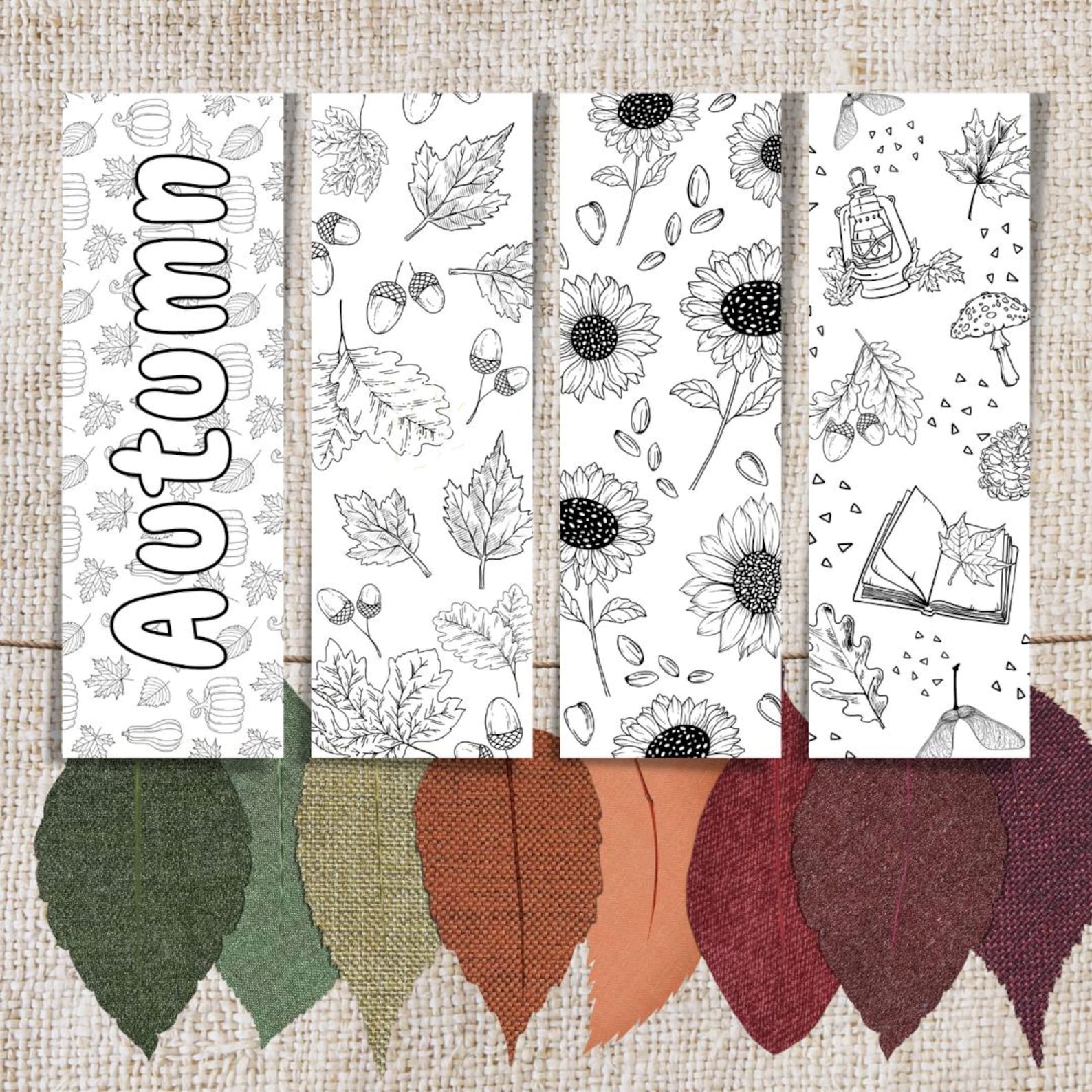 Bookmarks for Kids Printable Coloring Pages for Fall Reading Acivity ...