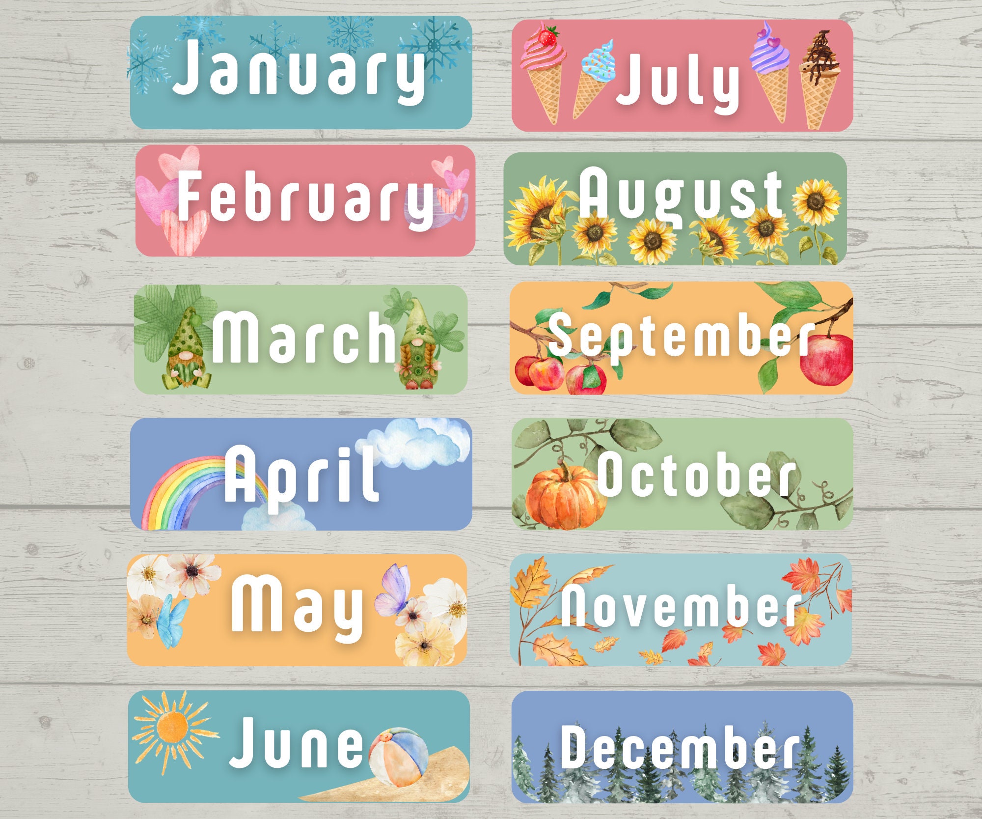 Bilingual • Months of the Year • Meses Del Año • Educational Prints ...