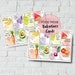 Printable Food Valentines Day Cards for Kids Fruit and Veggies Theme ...