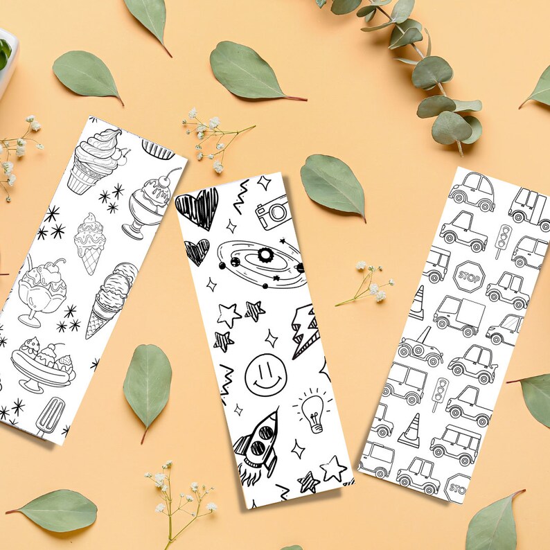 Coloring Bookmarks for Adult and Kids Book Lovers Gift for Teachers ...