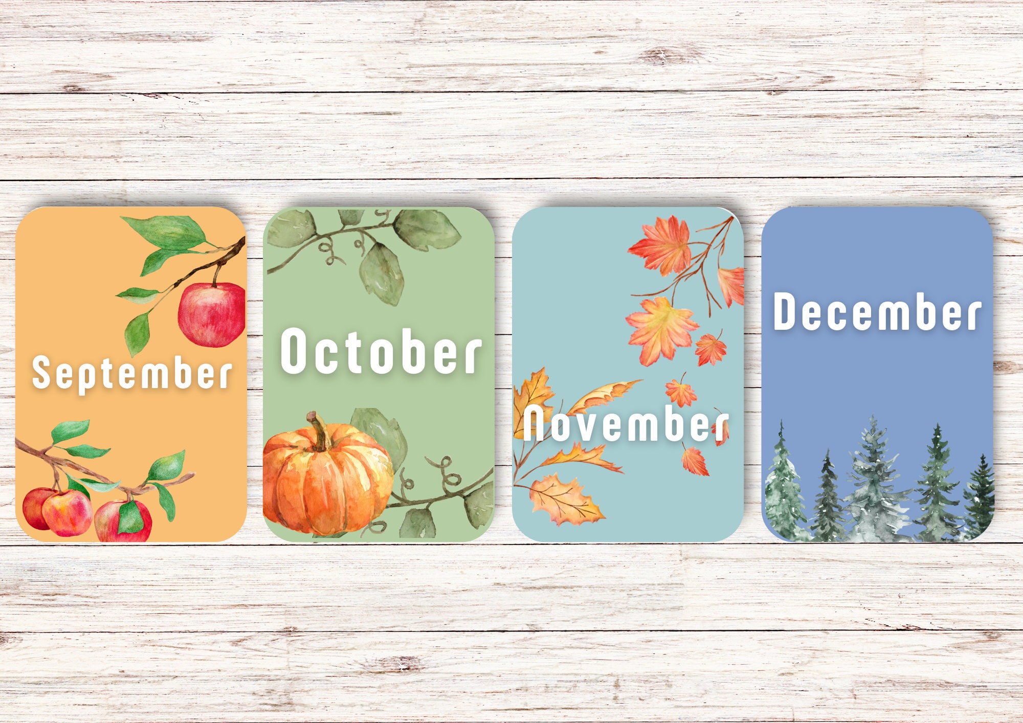 Months of the Year Flashcards Matching Memory Game Printables English ...
