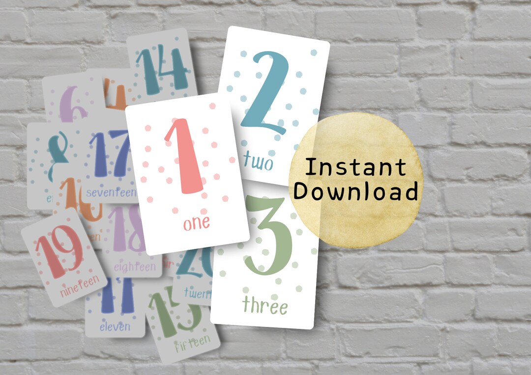 Flashcards for Kids Number Learning Cards Math Preschool Games ...