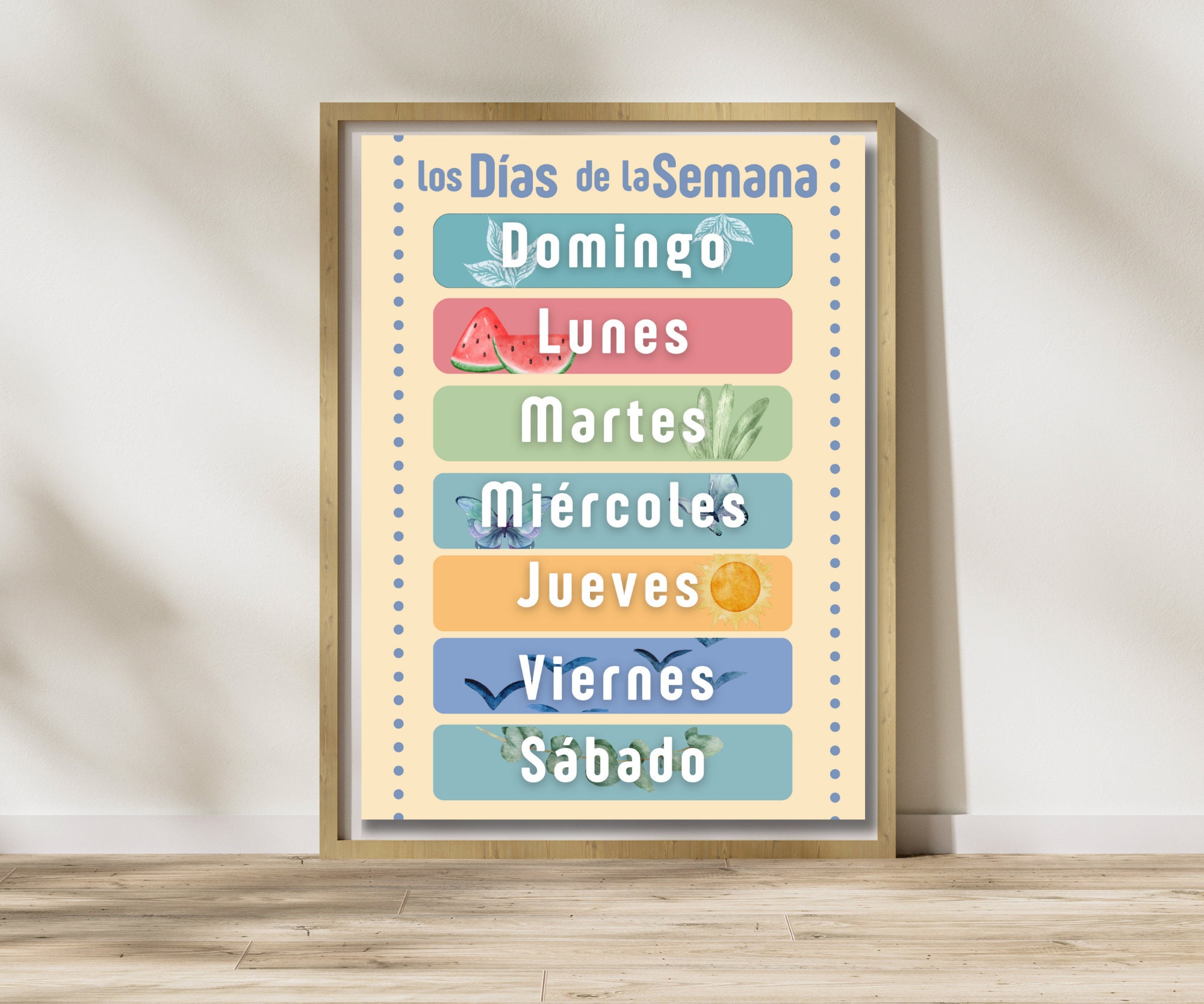 Bilingual Days of the Week • Dias De La Semana • Educational Prints ...