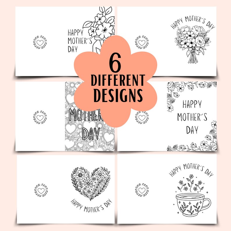 Mothers Day Card Coloring Pages for Kids Happy Mothers Day Card for Mom ...