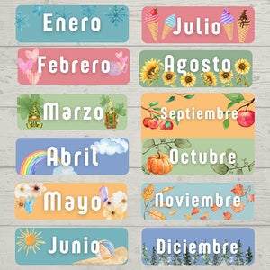 Bilingual • Months of the Year • Meses Del Año • Educational Prints ...