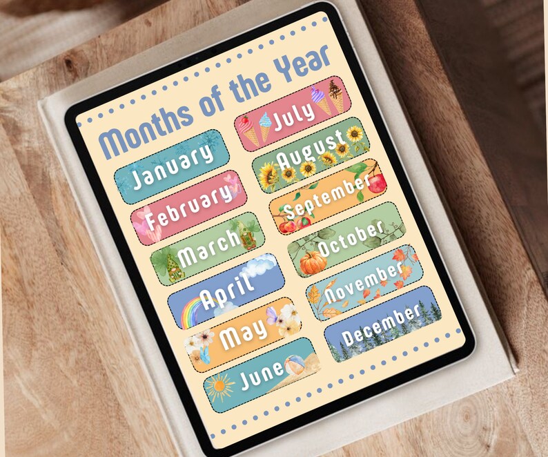 Bilingual • Months of the Year • Meses Del Año • Educational Prints ...