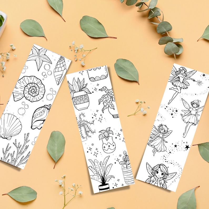 Coloring Bookmarks for Adult and Kids Book Lovers Gift for Teachers ...