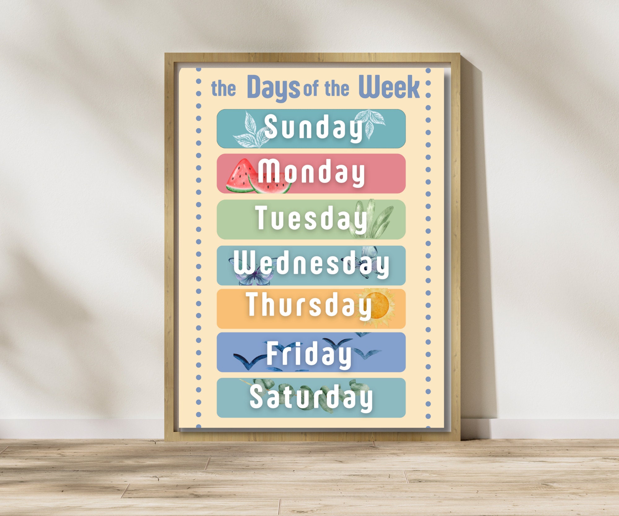 Bilingual Days of the Week • Dias De La Semana • Educational Prints ...