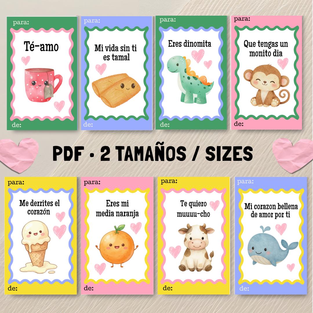 Tarjetas De San Valentin Printable Valentines Day Cards for Kids Dia ...