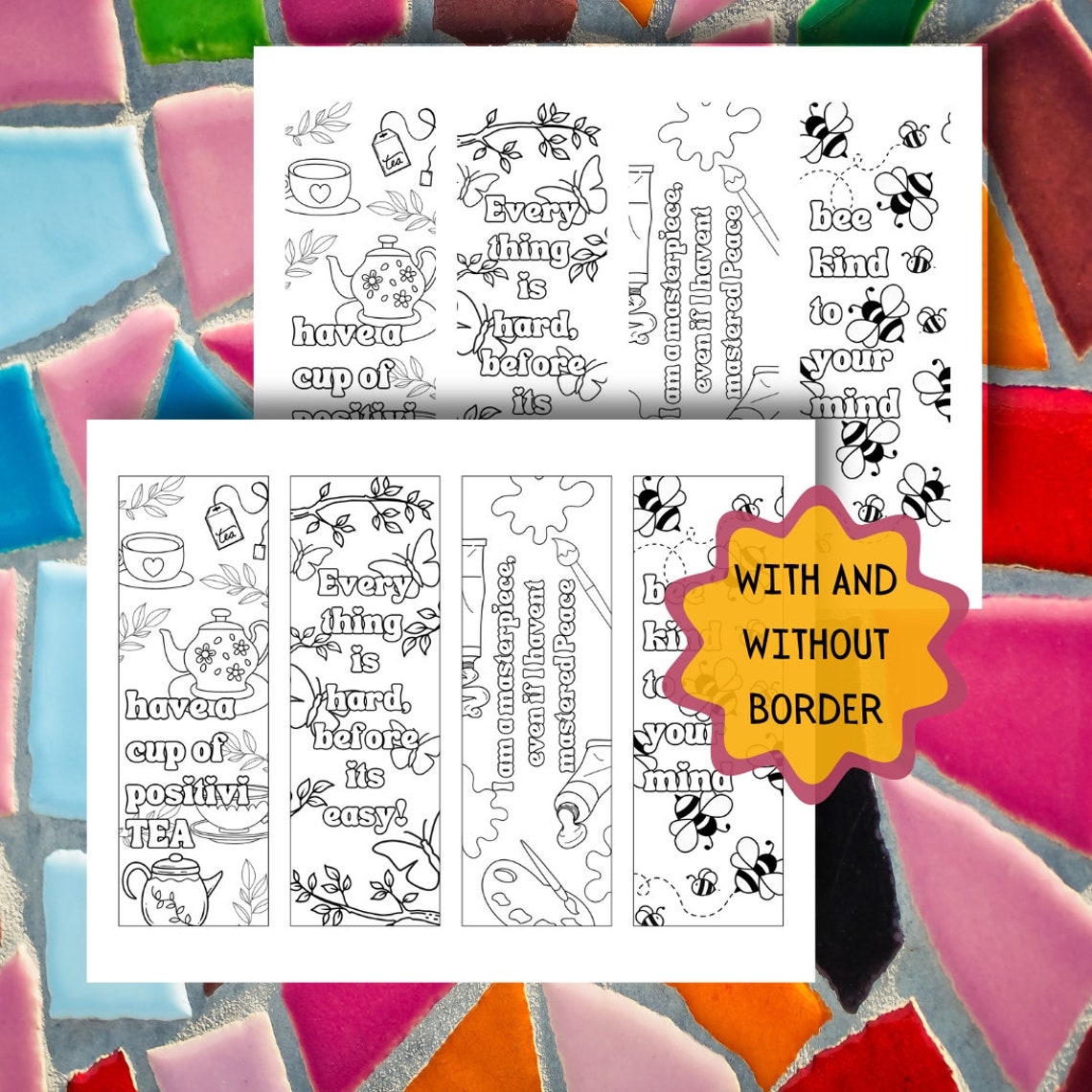 Mental Health Bookmarks Coloring Book Pages for Mental Health Matters ...