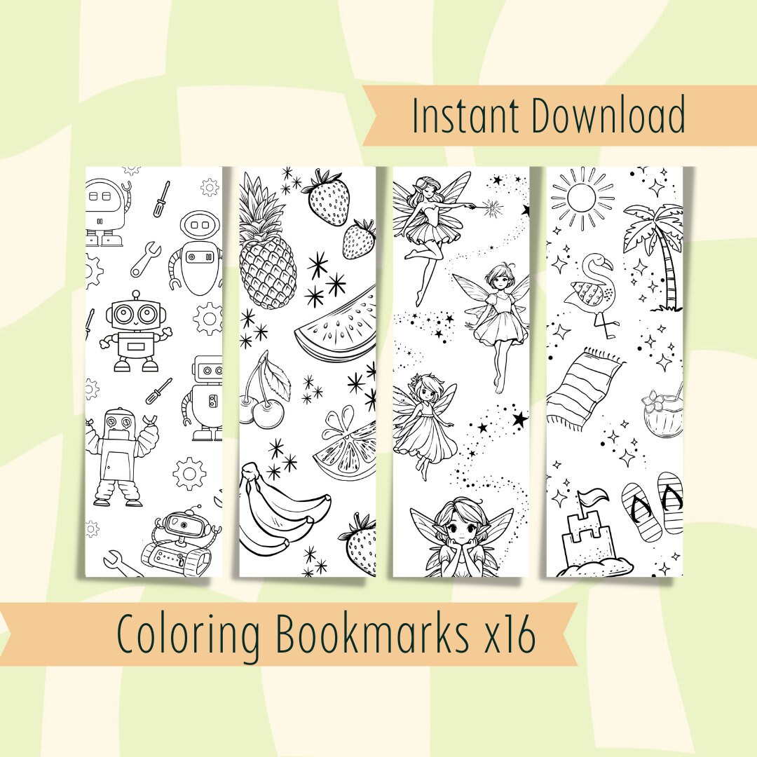 Printable Bookmarks for Kids Coloring Pages for Classroom Reading ...