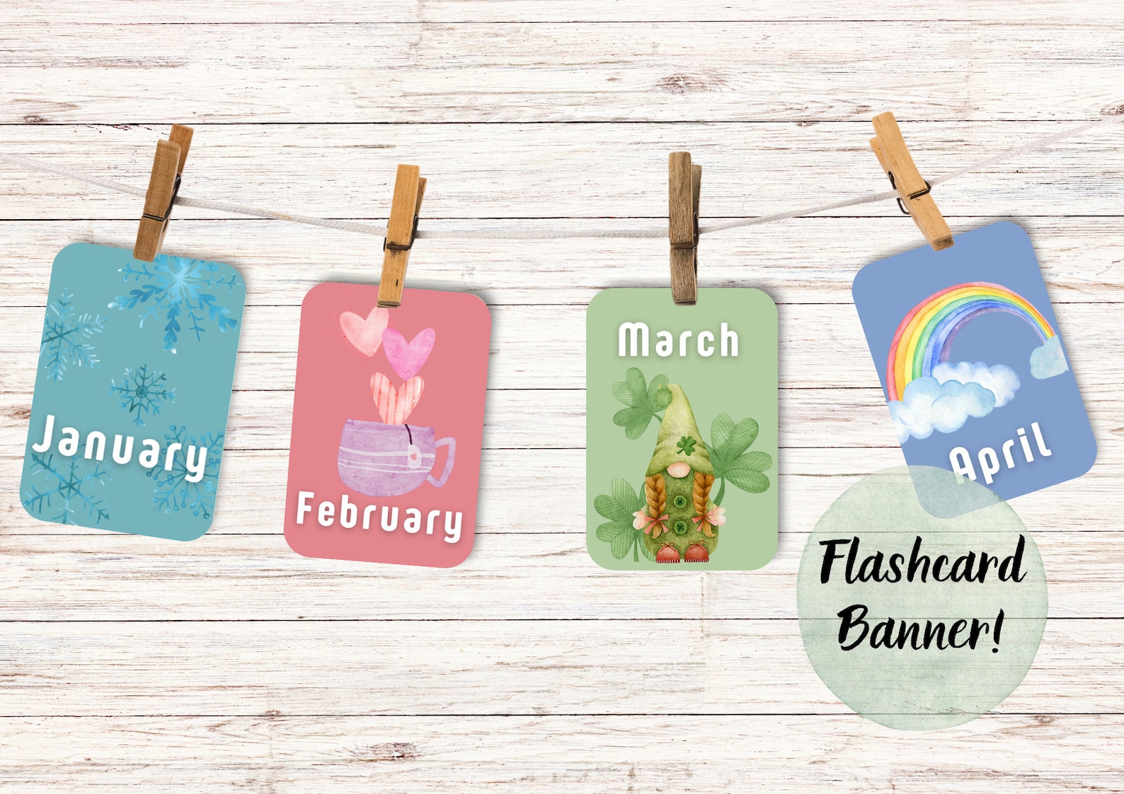 Months of the Year Flashcards Matching Memory Game Printables English ...