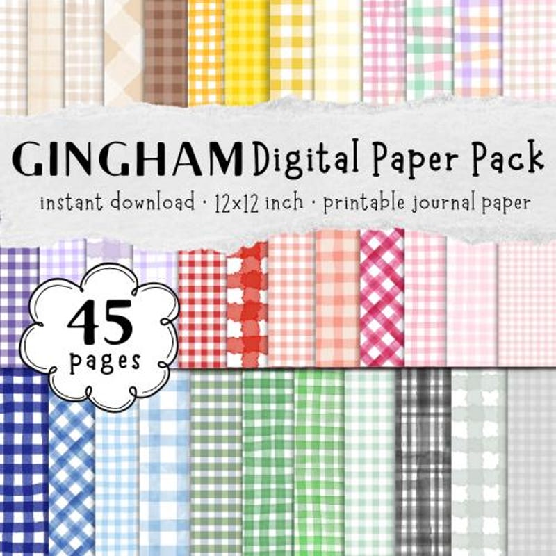 Gingham Paper - Etsy
