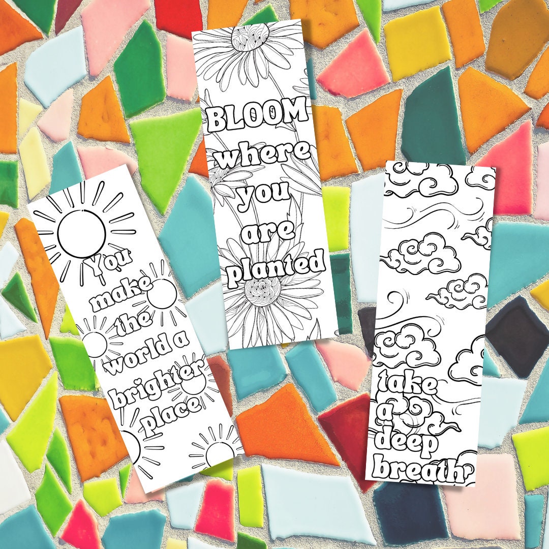 Mental Health Bookmarks Coloring Book Pages for Mental Health Matters ...