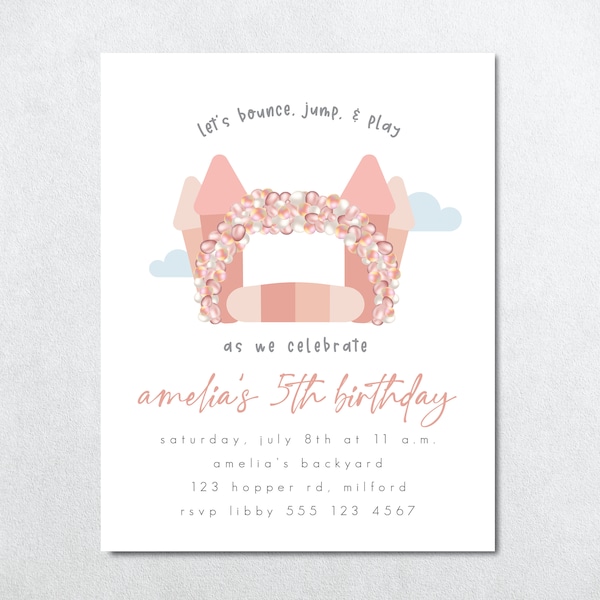 Bounce Castle Party Invitations - Etsy