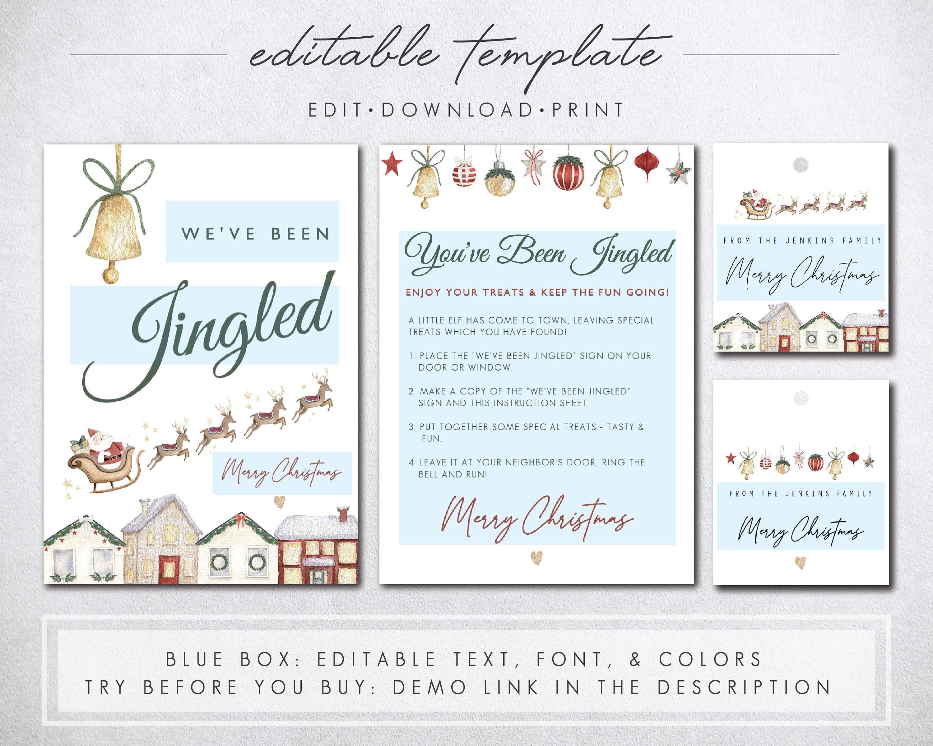 You've Been Jingled Sign, You've Been Jingled Game, Neighbor Christmas ...