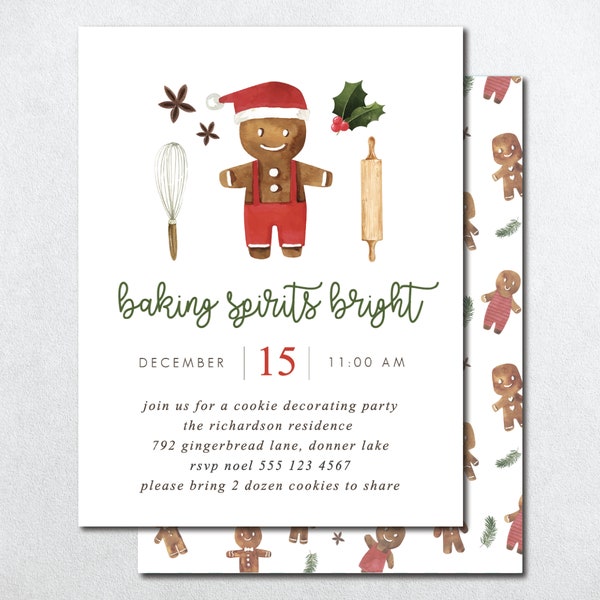 Cookie Baking Invitations - Etsy