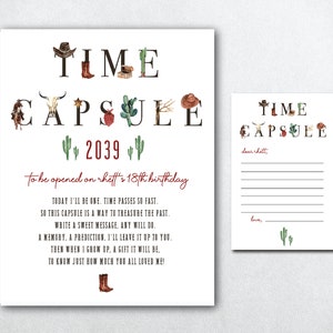 Cowboy Time Capsule, First Rodeo Time Capsule, Western Theme Time ...