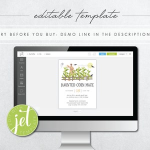 Haunted Corn Maze Invite, Corn Maze Flyer, Haunted Corn Maze Flyer ...