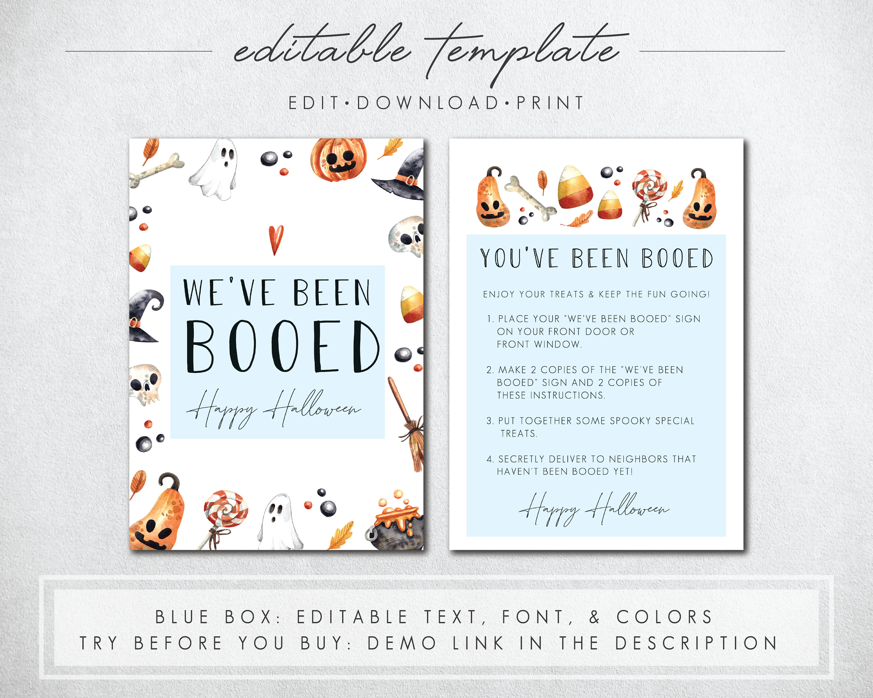 You've Been Booed Sign You've Been Booed Halloween - Etsy UK