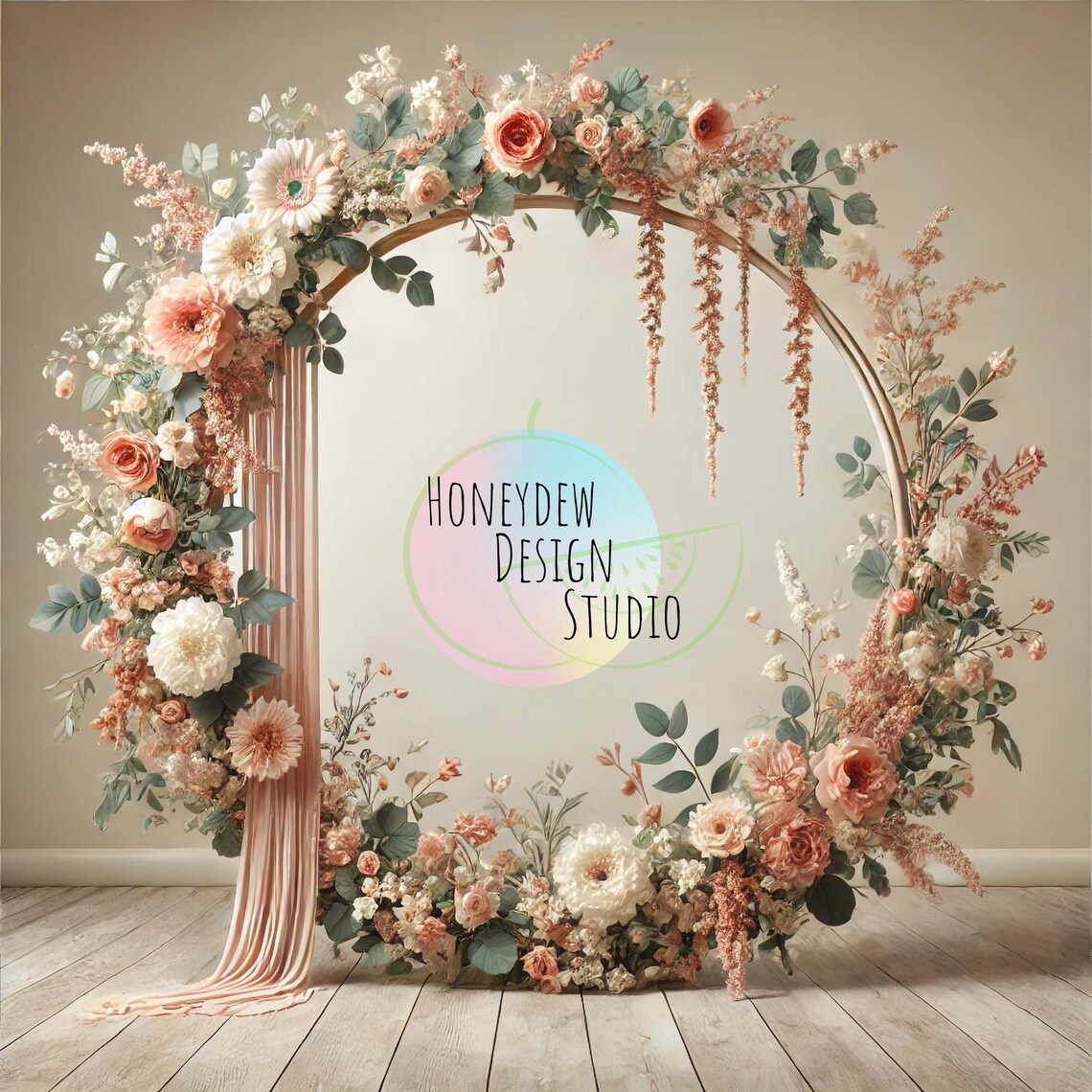 Floral Hoop Maternity Digital Backdrop Bundle – Set of 5 Elegant Flower ...