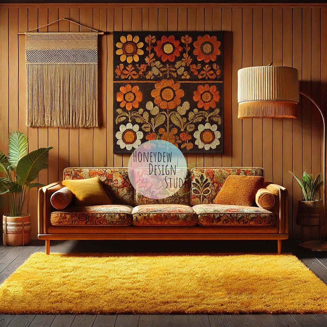 Vintage 1970s Digital Backdrop | Retro-inspired Photography Background ...