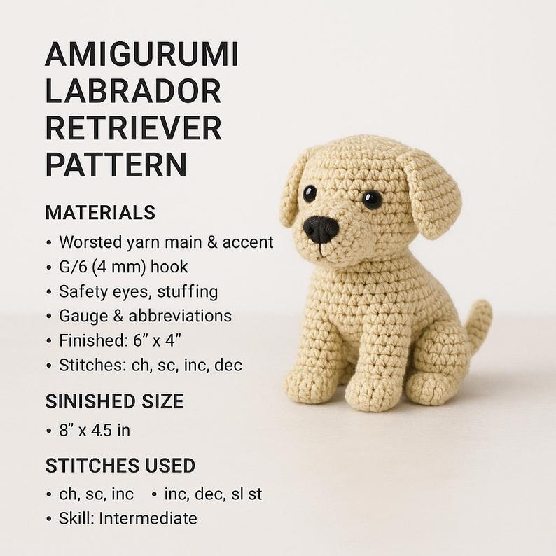DRAFT - for Testing Purposes | Amigurumi Labrador Retriever Crochet ...