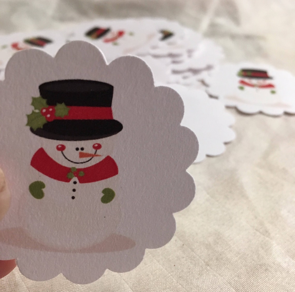 Snowman Christmas Gift Tags Treat Tags | Etsy