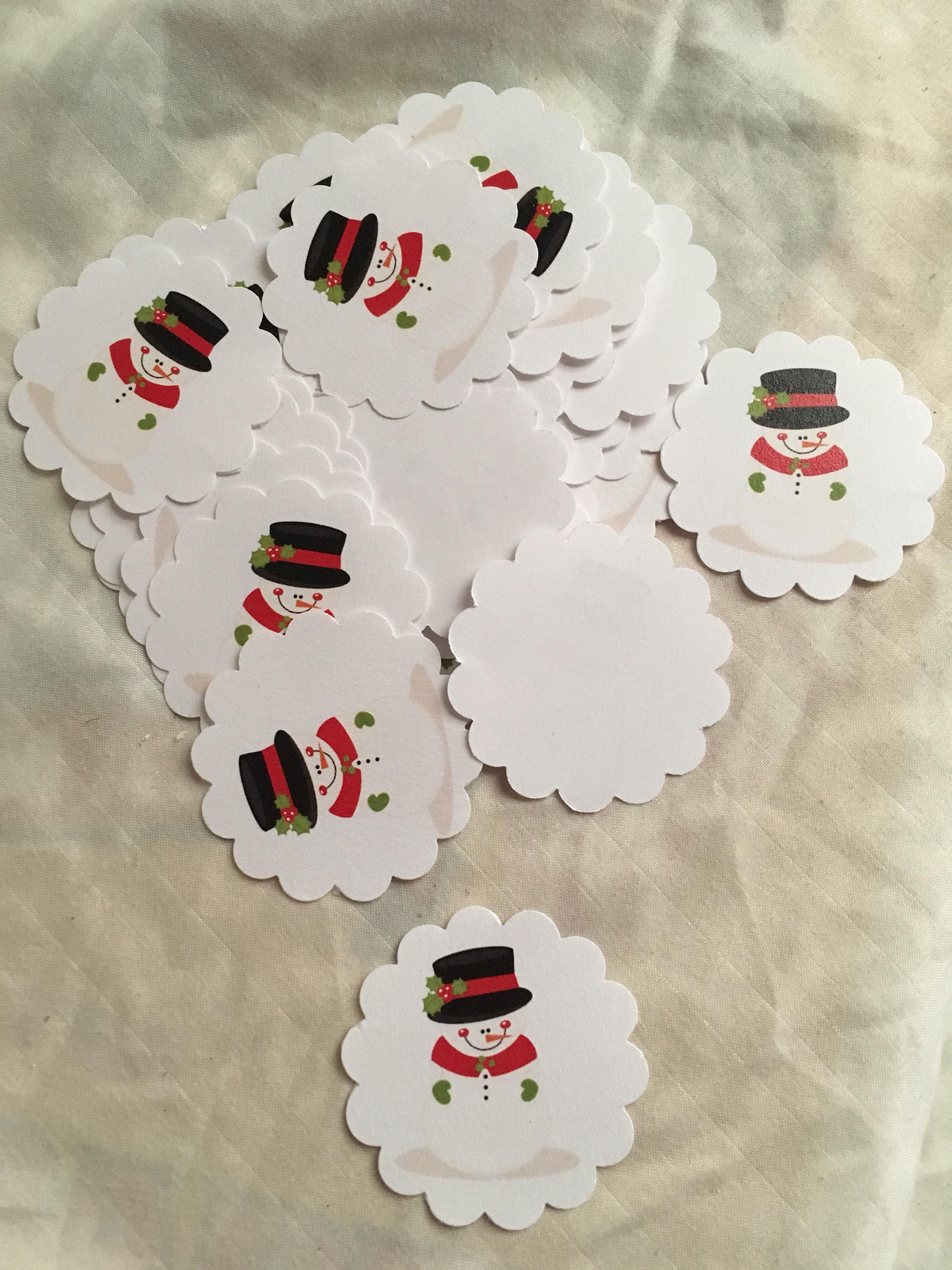 Snowman Christmas Gift Tags Treat Tags | Etsy