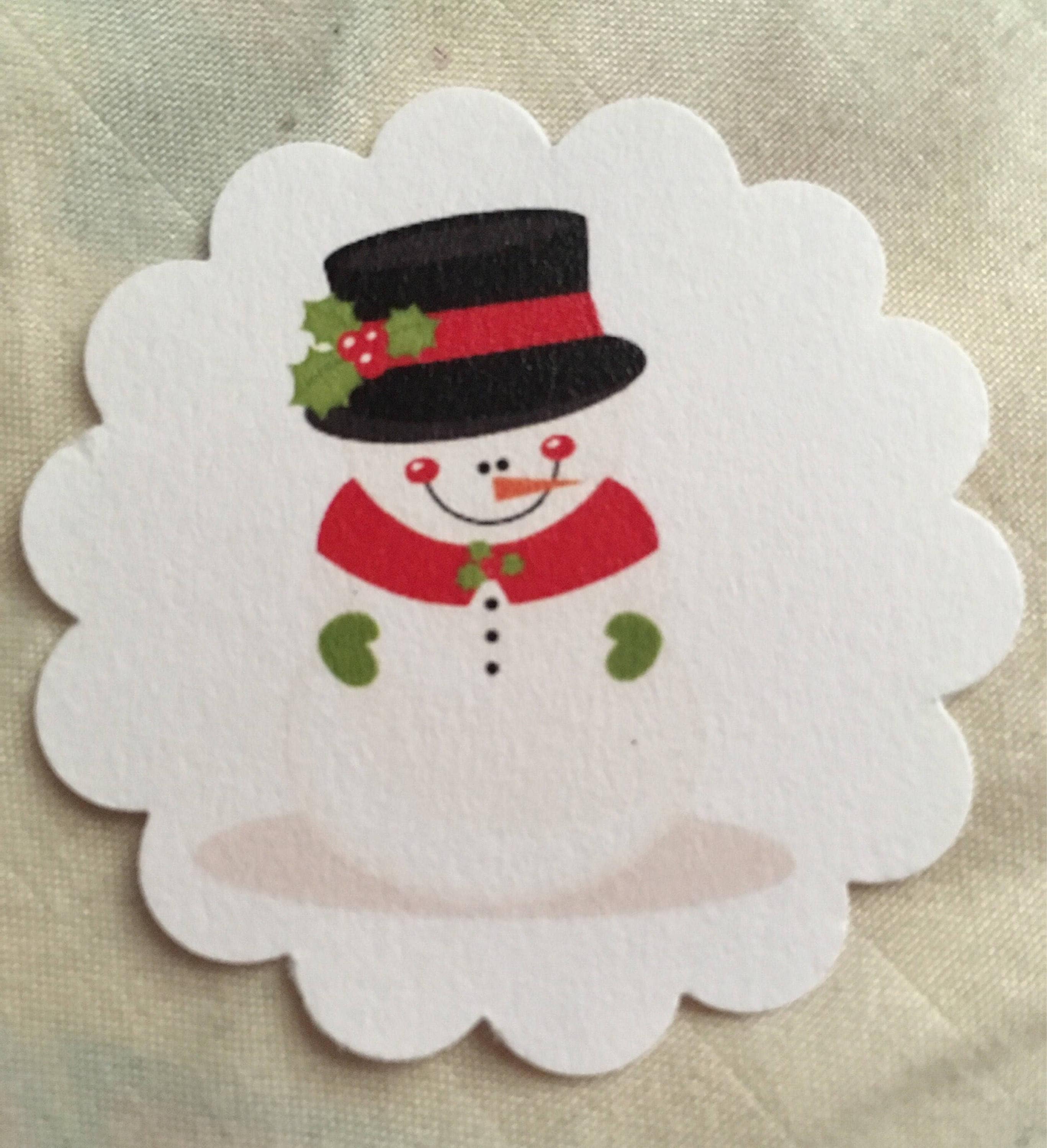 Snowman Christmas Gift Tags Treat Tags | Etsy